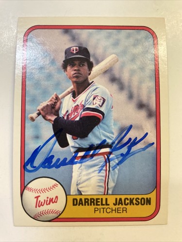 Darrell Jackson Autographed 1981 Fleer Card #567 Minnesota Twins A-453 ...