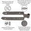 Field Gate Hinges Adjustable Set 5-Bar Heavy Duty Bottom Strap Driveway ...