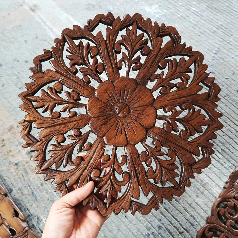Vintage Wood Carved Wall Decor