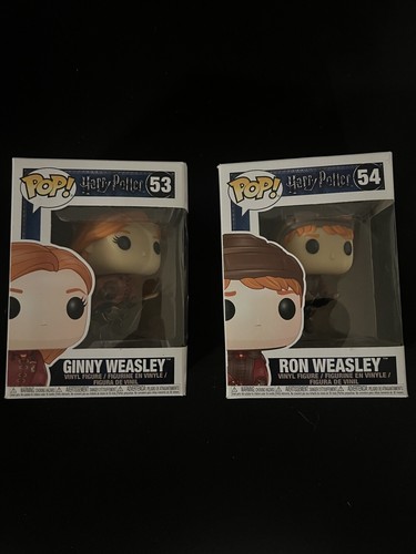 Funko POP! Lot Of 2 Harry Potter Figures. Ginny, and Ron 53-54 With ...