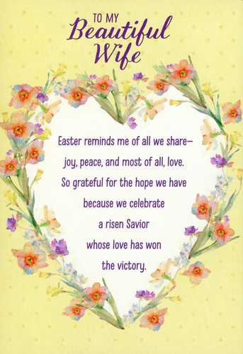 Religious EASTER Card FOR BEAUTIFUL WIFE, Floral Heart by DaySpring ...