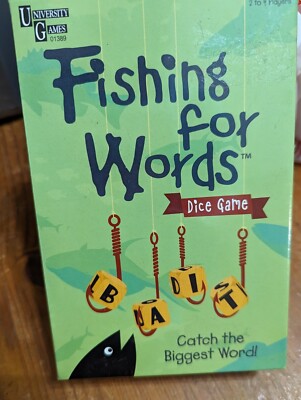 Fishing For Words Dice Game By University Games - New/Sealed | eBay