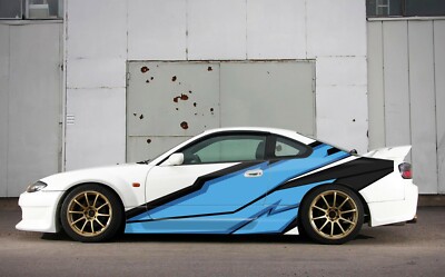 Livery Decal Abstract Stripe Racing Car Side Wrap Vinyl Sticker Fit Any ...
