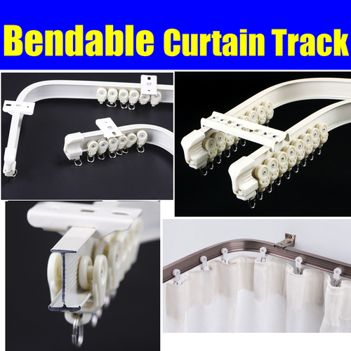 Bendable Flexible Corner Window Aluminium Curtain Track Rail Wall ...