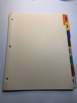 Medical Record Chart Divider Tabs - 17 Colored Tab Dividers Pack Of 17 ...