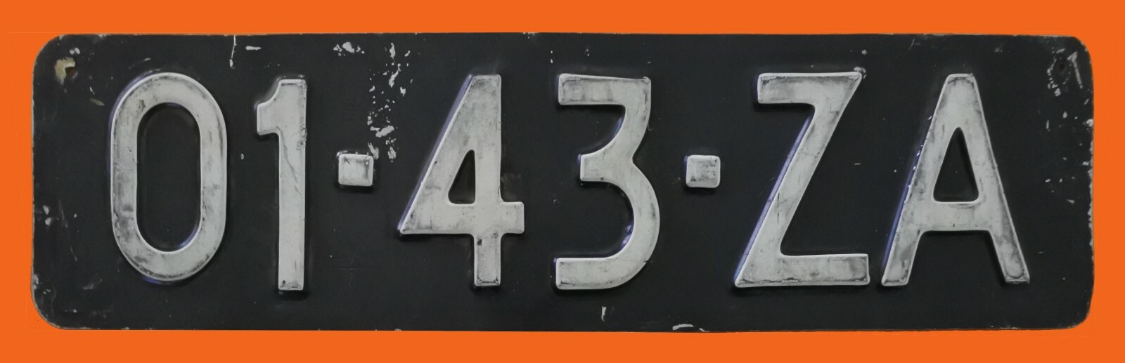 1960'S HOLLAND DUTCH NETHERLANDS AMSTERDAM AUTO LICENSE PLATE " 01 43 ...