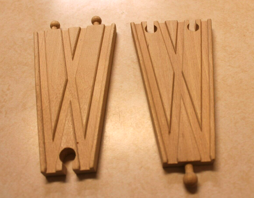 Brio Wooden Railway Train - V-Shaped Split Switch Track - works w ...