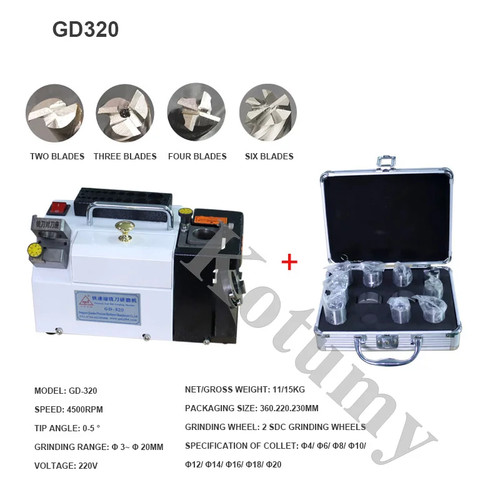 GD-320 Electric Milling Cutter Grinder Drill Sharpening Machine Drill ...
