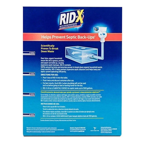 2 PACK - RID-X Septic Treatment, 5 Month Supply of Powder 49 oz (Total ...