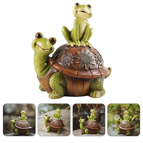 Frog Lawn Ornaments Turtle Outdoor Garden Decor Resin Statue and ...
