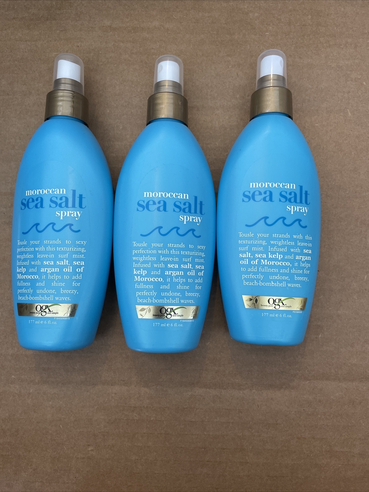 3x OGX Argan Oil Of Morocco Hair Texturizing Sea Salt Spray Curl ...