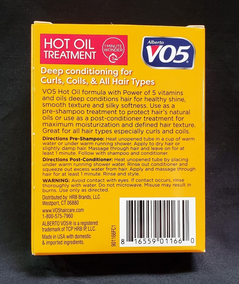 Alberto VO5 Hot Oil Therapy Intense Moisturizing Hair Treatment 2 ct 0. ...