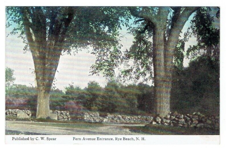 Fern Avenue Entrance Rye Beach New Hampshire NH Postcard Unposted | eBay