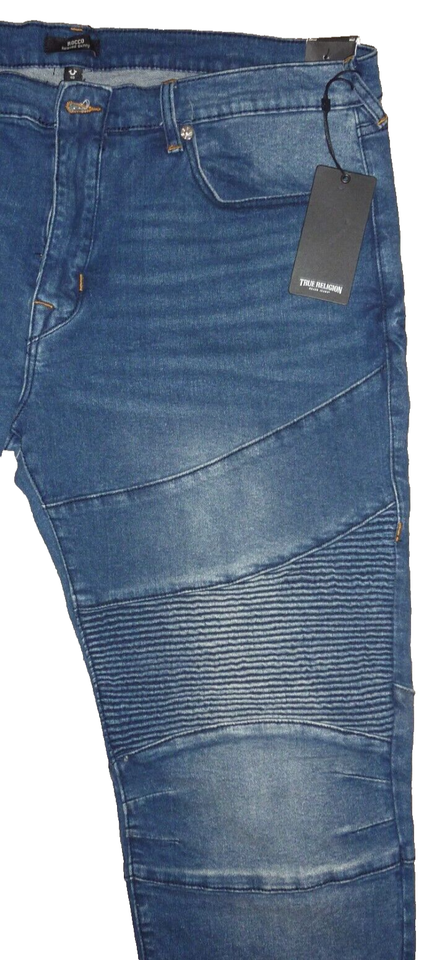 TRUE RELIGION ROCCO MOTO SKINNY MEDIUM WESTERN WASH JEANS 40 NWT | eBay