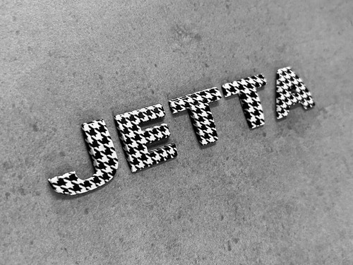 Volkswagen Jetta Mk4 Houndstooth Rear Trunk Emblem Badge OEM Nameplate ...