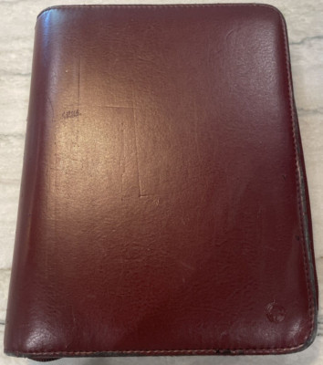 Franklin Covey Classic 7 Ring Planner Binder Simulated Leather Burgundy ...