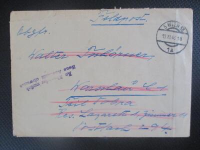 (X1289) Feldpost aus Wien 1943 nach Warschau C1 Teil Dobra Res ...