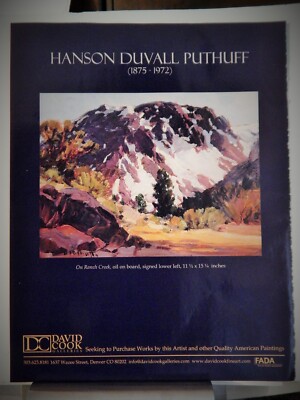 HANSON D PUTHUFF / ARTHUR G RIDER ART PIECES ORIG VTG 2011 ...