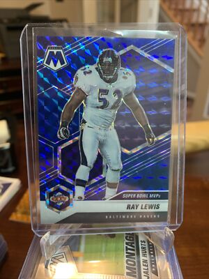 2021 PANINI MOSAIC Ray Lewis BLUE MOSAIC PRIZM 98/99 SP Baltimore ...