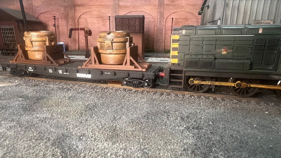 HO Scale Steel Mill Ladle (Cauldron) Flat Car Load – with Custom ...