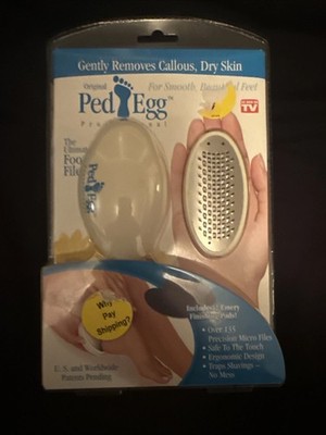 Original Ped Egg Professional Foot File Callus/Dry Skin Remover White ...