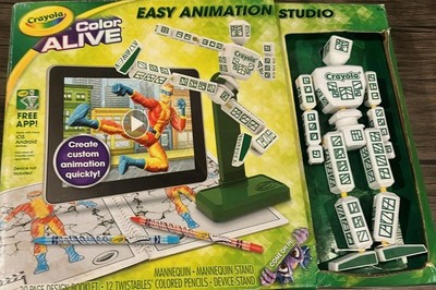 Crayola Color Alive Easy Animation Studio 30 Page Design Booklet Ages 6 ...