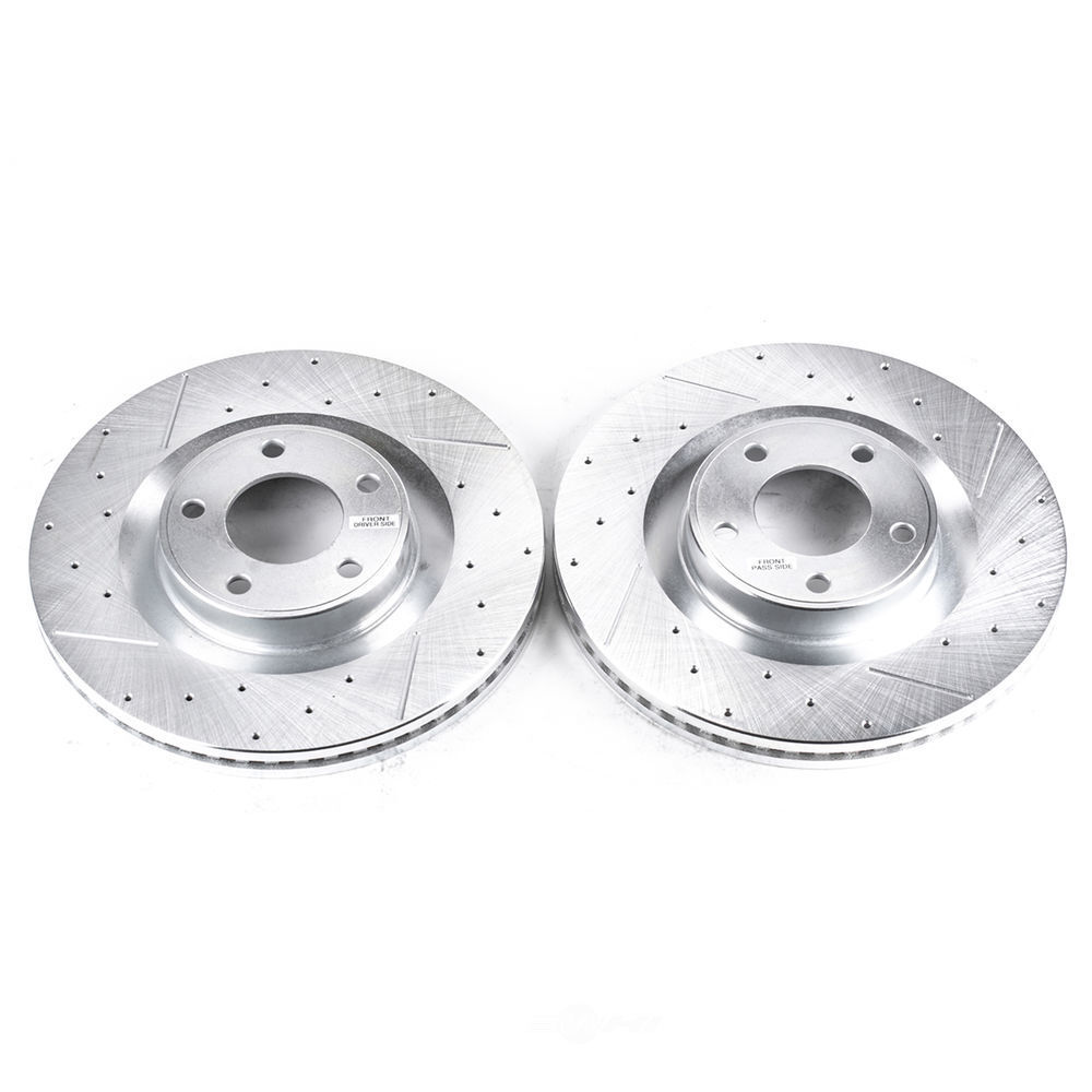 Disc Brake Rotor Set-Front Drilled, Slotted and Zinc Plated Brake Rotor ...