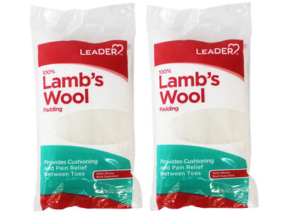 Leader 100% Lambs Wool Padding, Provides Cushioning Between Toes 3/8 oz ...