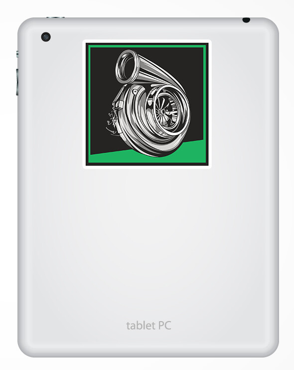 2 x 10cm Turbo Vinyl Stickers - Turbocharger Men's Car Fun Sticker ...