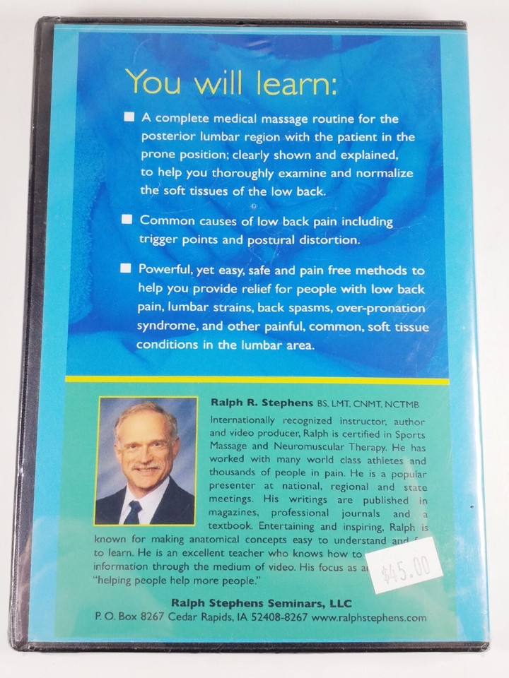 Medical Massage for the Lumbar Region Ralph R. Stephens DVD New | eBay