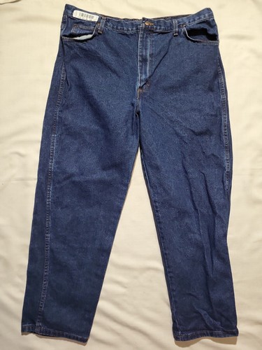 UniFirst Jeans HD Denim Dark Blue Work Pants Men's 42x30 | eBay