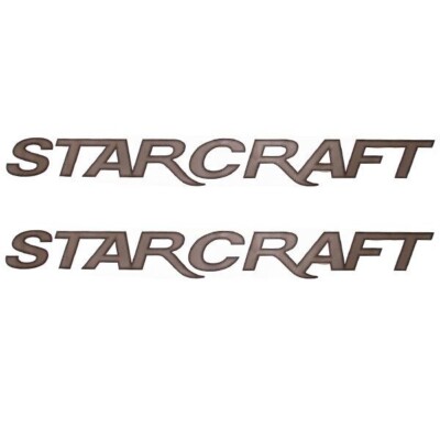 StarCraft Boat Logo Decals | Metallic Pewter Stickers (Pair) | eBay