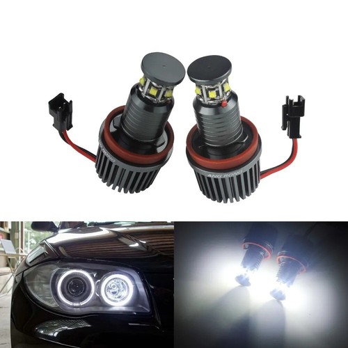 LED Angel Eyes H8 120W 6000K White BMW E82 E90 E92 E60 E70 Error Free ...