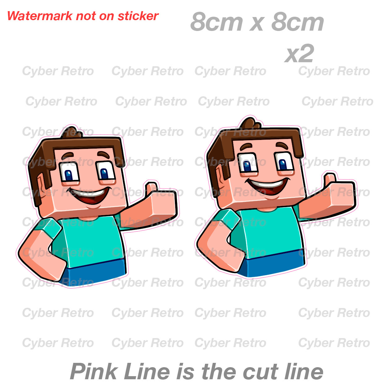 MINECRAFT STEVE Thumbs Up Funny Vinyl Sticker | eBay