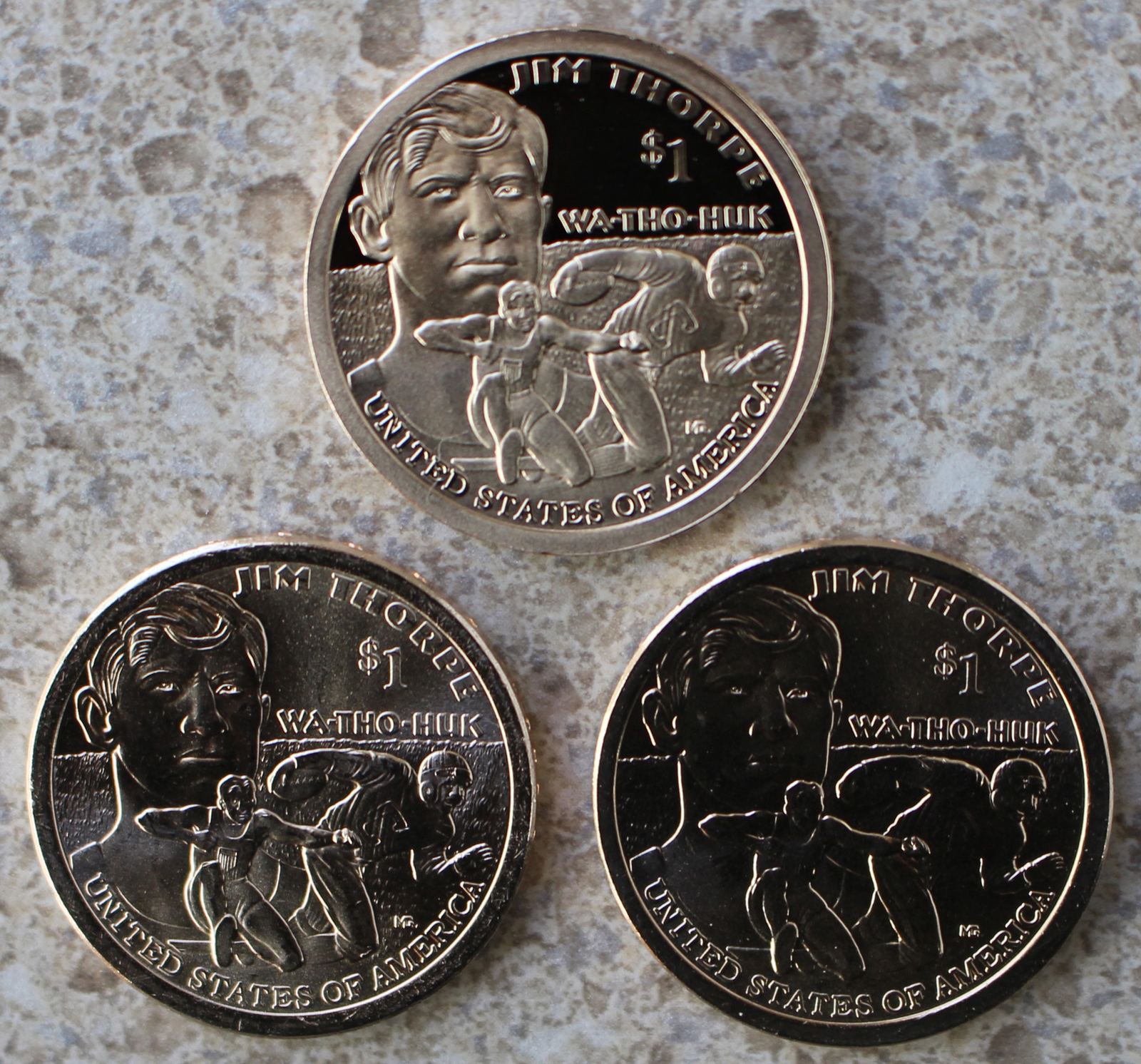 2018 PDS Sacagawea Dollar Native American BU + Proof Golden Jim Thorpe ...