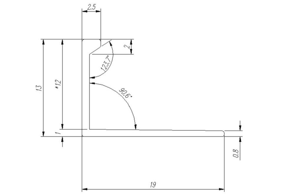 10 x Metal L Shape Tile Trim 10mm 12mm Bright Silver & Brushed Silver ...