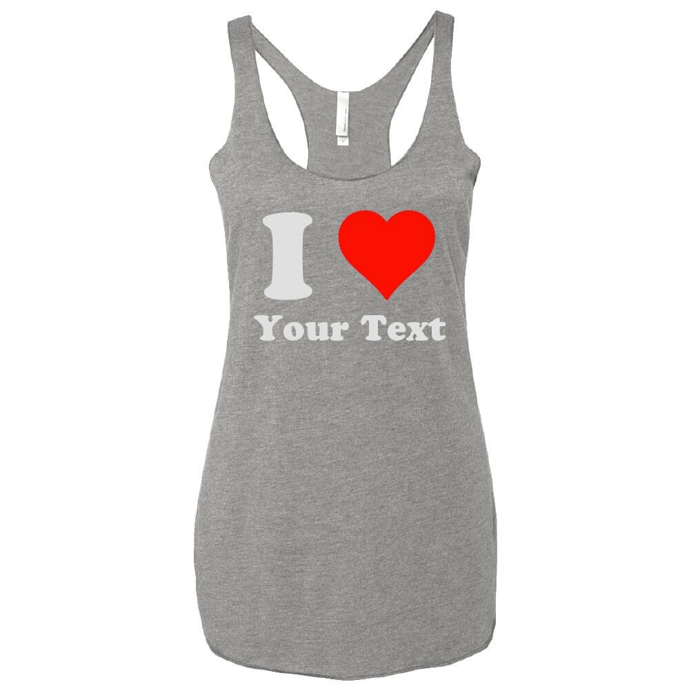 Custom I Heart Women's Tank Personalized I Love Racerback | eBay