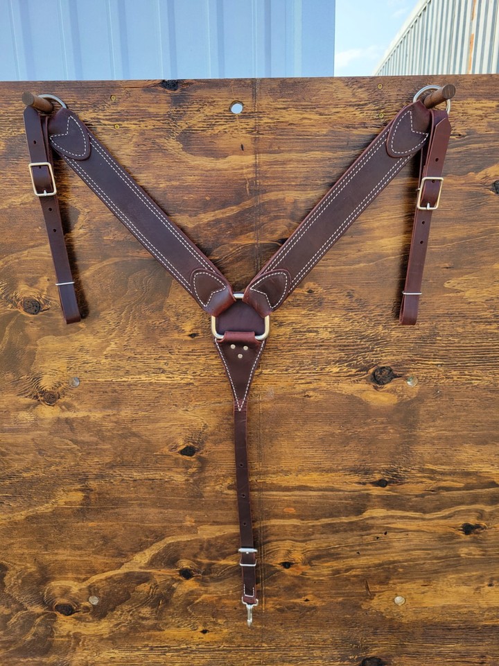 J Wayne Leather Roping Breast Collar, Made in Texas, Working Tack | eBay