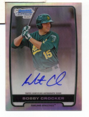 2012 1ST BOWMAN CHROME BOBBY CROCKER REFRACTOR AUTO RC #BCA-BC ...