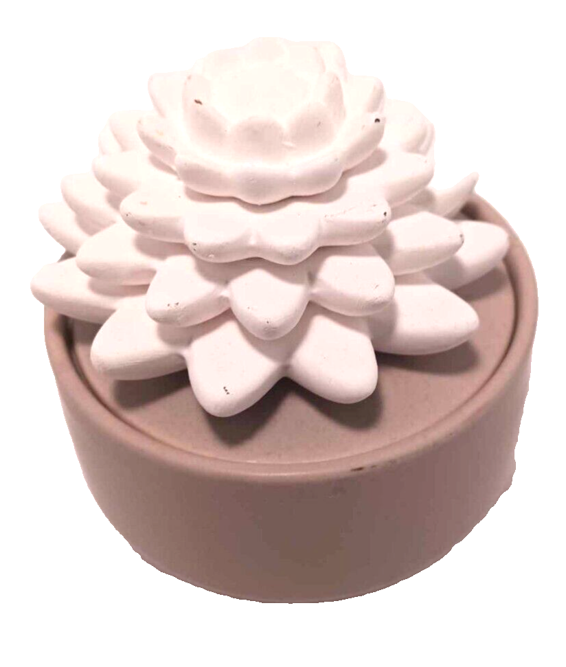 Diffuser for essential oil - ceramic - flower on top with rope for oil ...