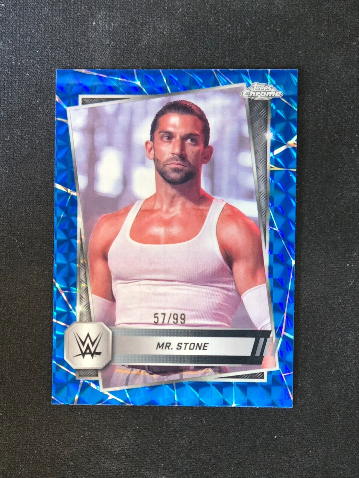 Mr Stone 2025 Topps Chrome WWE #173 Blue Geometric Refractor /99 Price Guide - Sports Card Investor