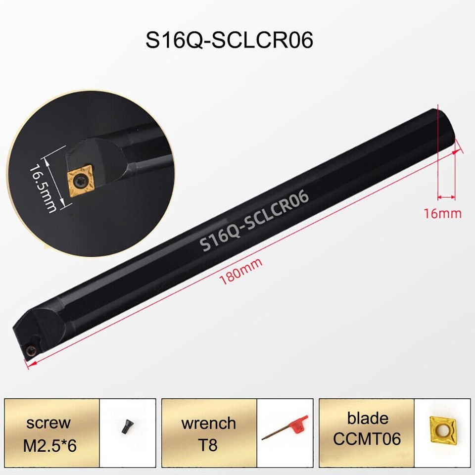 16mm S16Q-SCLCR06 Internal Lathe Boring Bar Turn Tool +CCMT060204 ...