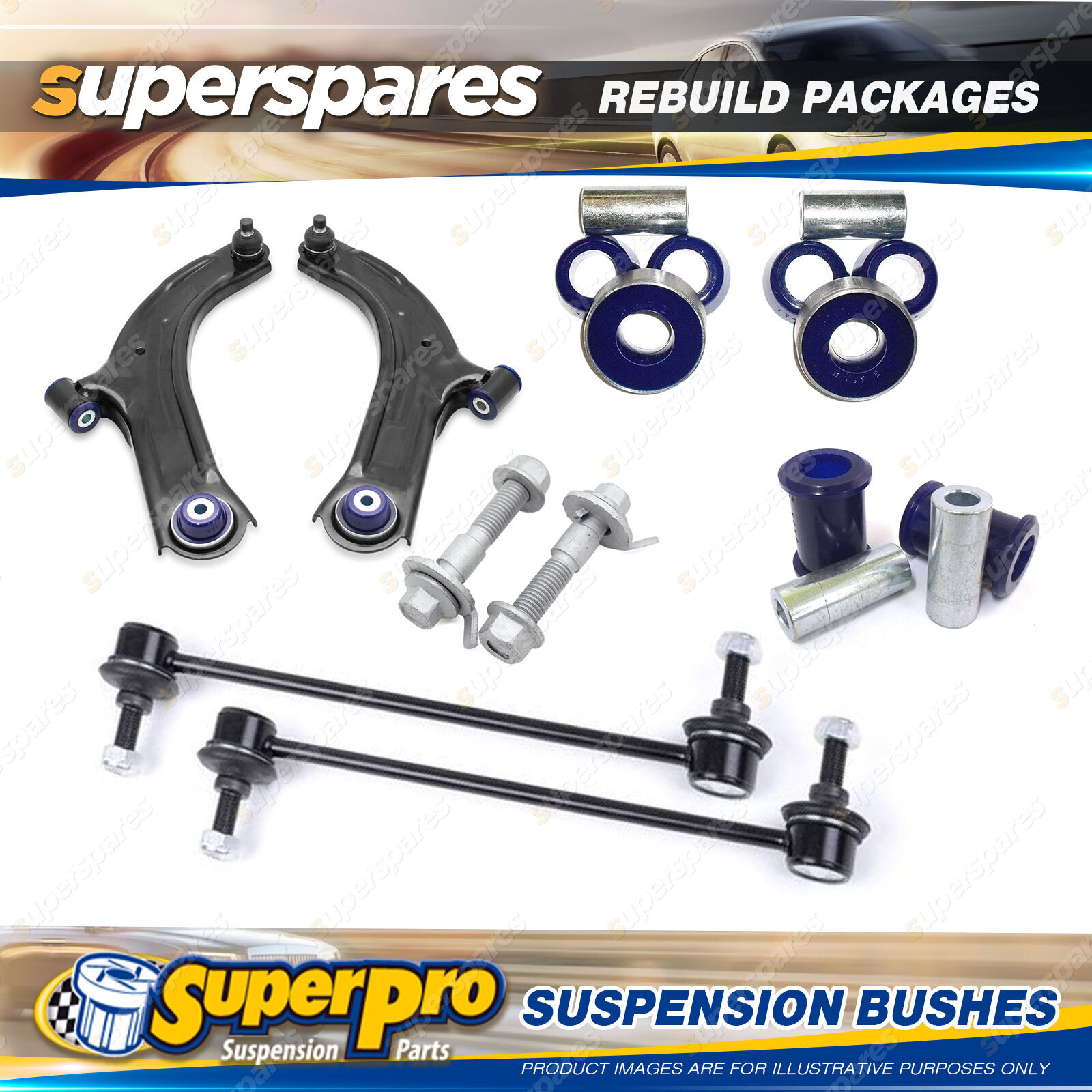 Front Superpro Suspenison Bush Kit for Nissan Tiida C11 2007-2012 | eBay