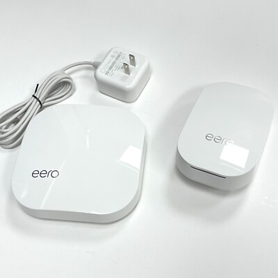 EERO Pro B010001 Router and Beacon D010001 Tri-Band WiFi System 2nd ...
