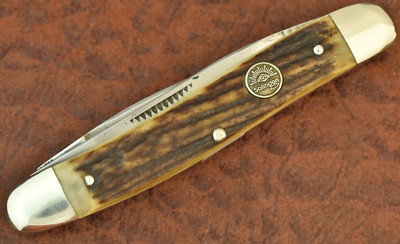 RARE VINTAGE GERMAN EYE BRAND CARL SCHLIEPER STAG MUSKRAT KNIFE MDS ...