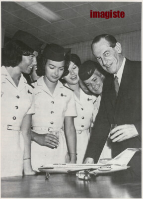 Aviation Image: Reginald Ansett & Hostesses / ANA Hostess late 1950s ...