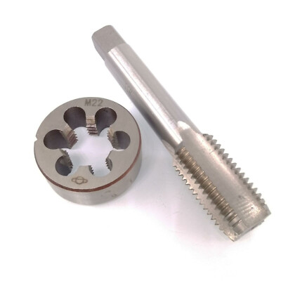 Tap & Die Set HSS M22 x2mm Tap & M22x2mm Die Metric Thread Right Hand ...