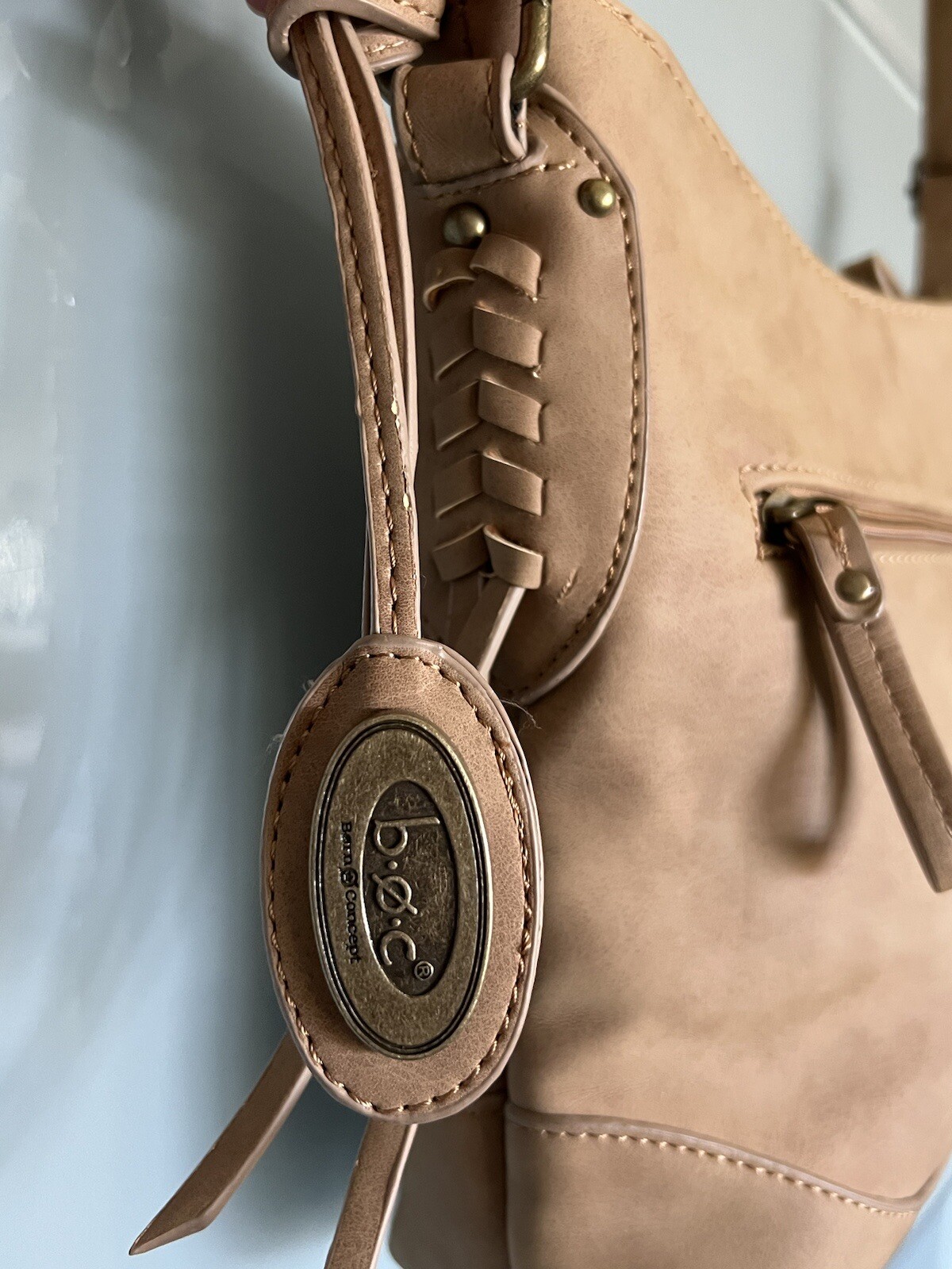 BOC Born Concept Unique Camel Leather Crossbody Bag Purse | eBay