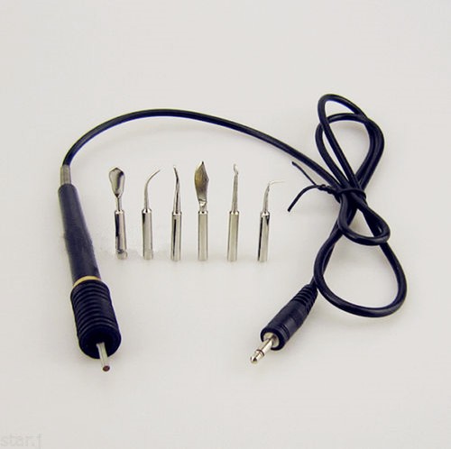 1Pc Wax Carving Pen Pencil & 6pcs Tips Pot for Dental Lab Electronic ...