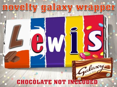 PERSONALISED Galaxy Chocolate Bar Wrapper (no chocolate inc) Birthday ...